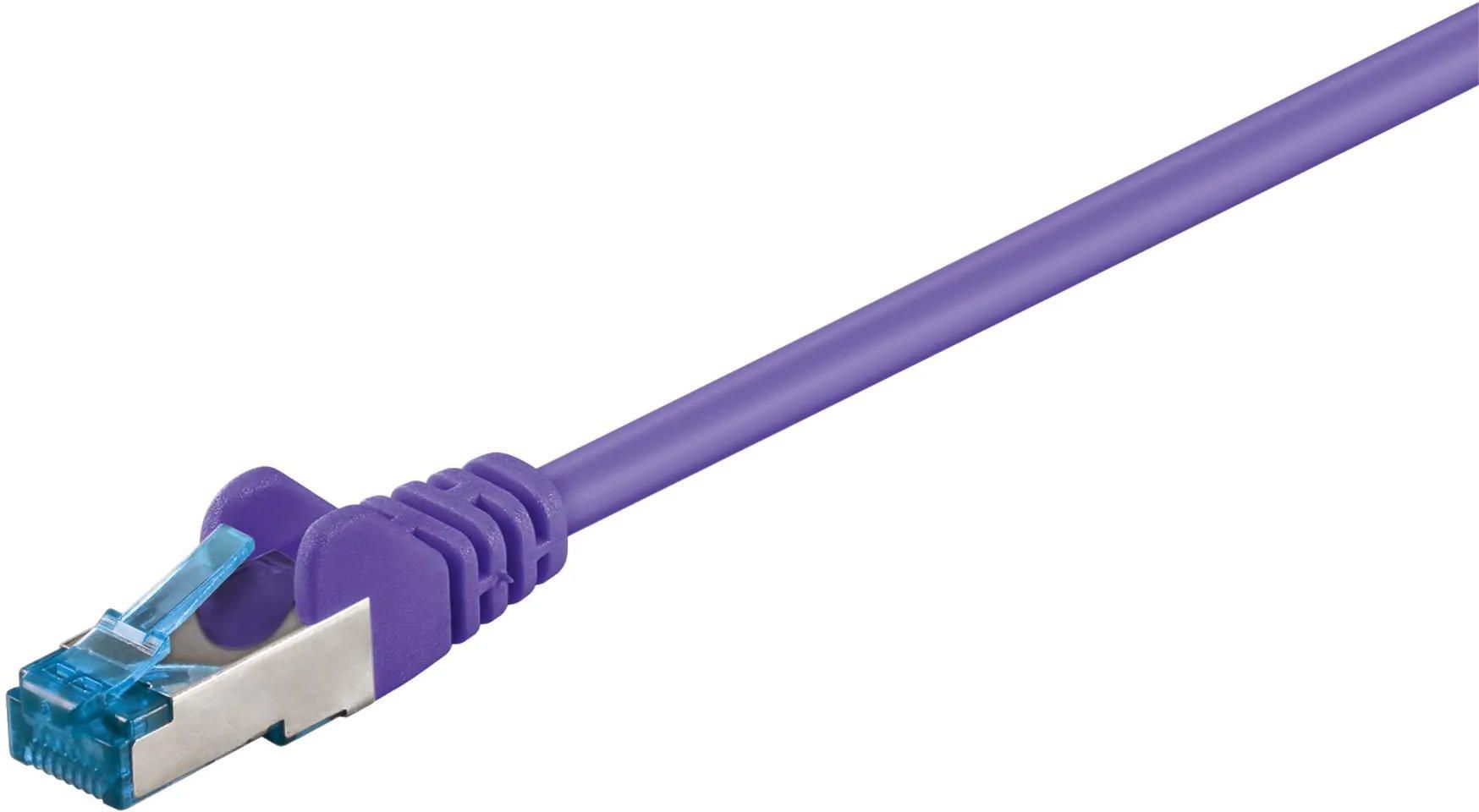 Kabel LAN Patchcord CAT 6A S/FTP fioletowy 0,5m - Opinie i ceny na Ceneo.pl