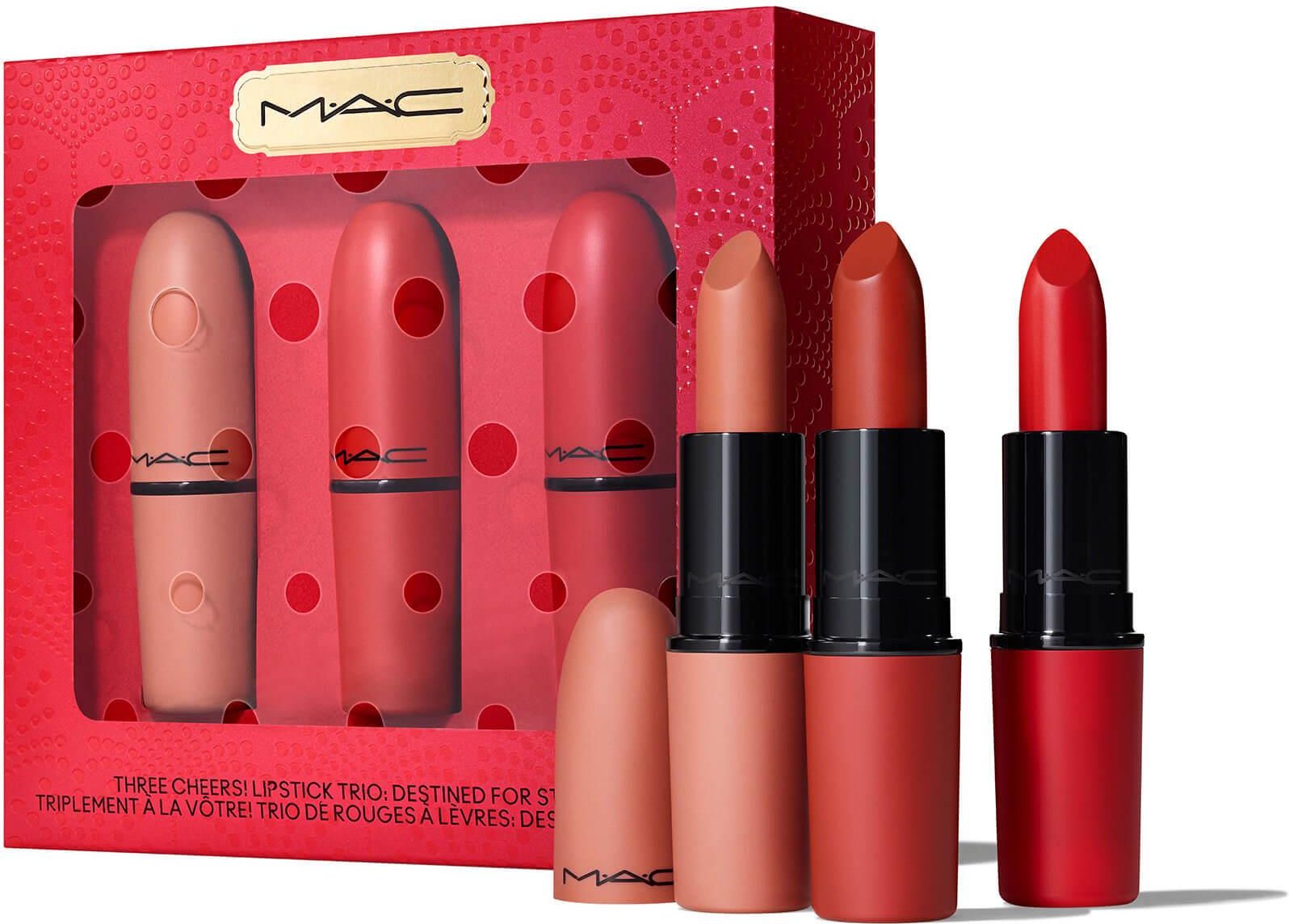 Mac Cosmetics Bubbles & Bows Three Cheers! Lipstick Trio Zestaw ...