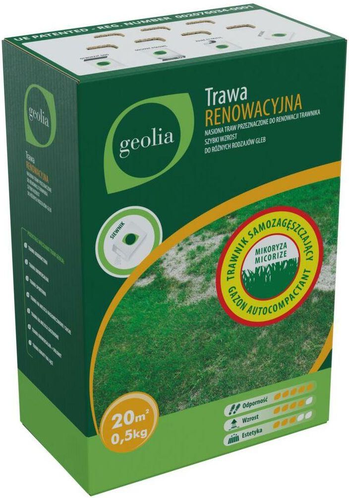 Nasiona Trawy Renowacyjnej + Mikoryza 0.5Kg Geolia - Ceny i opinie ...