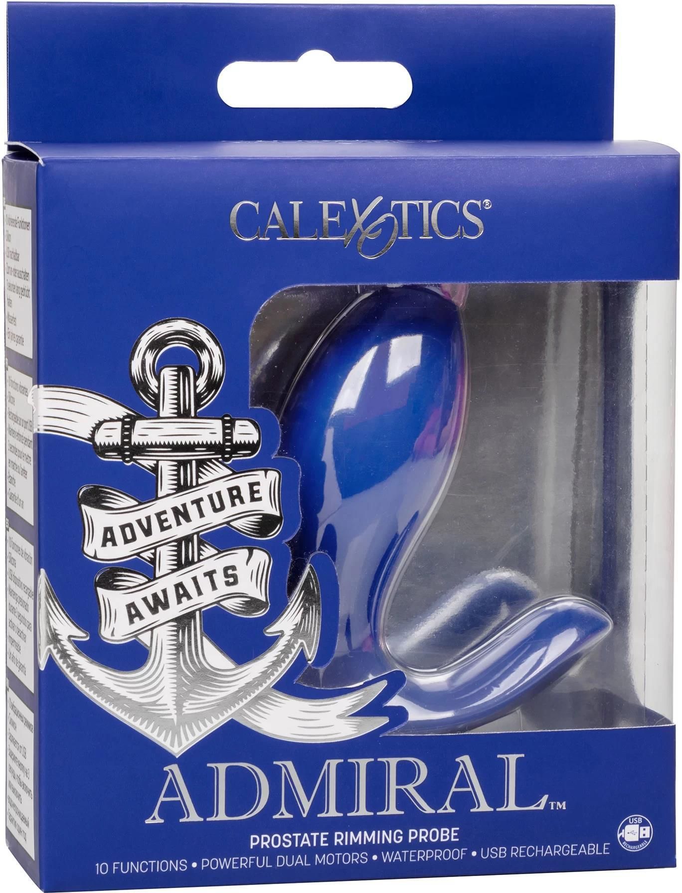 Calexotics Stymulator Prostaty Admiral Prostate Rimming Probe Niebieski ...