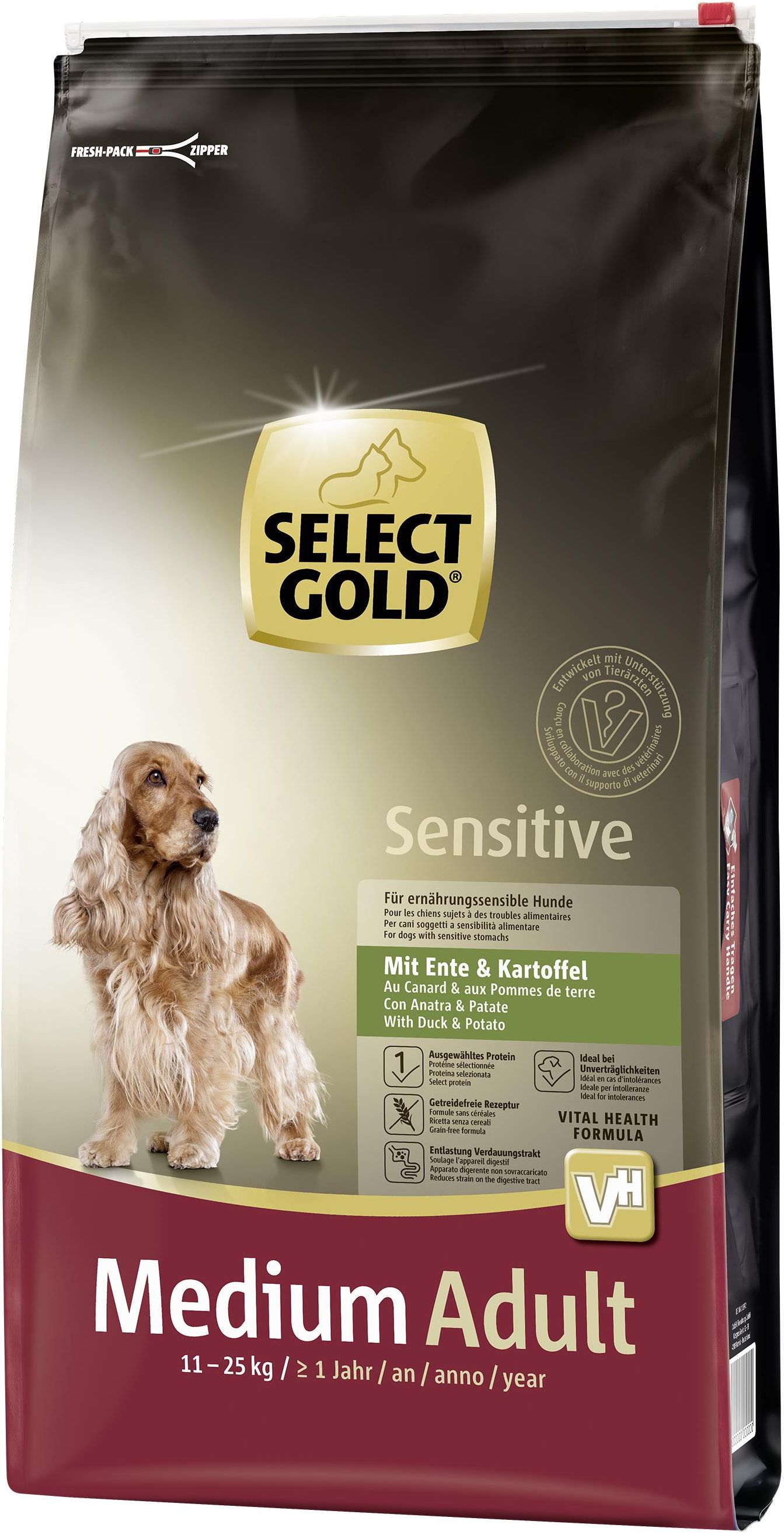 Karma Select Gold Sensitive Adult Medium Kaczka I Ziemniaki 12Kg - Ceny ...