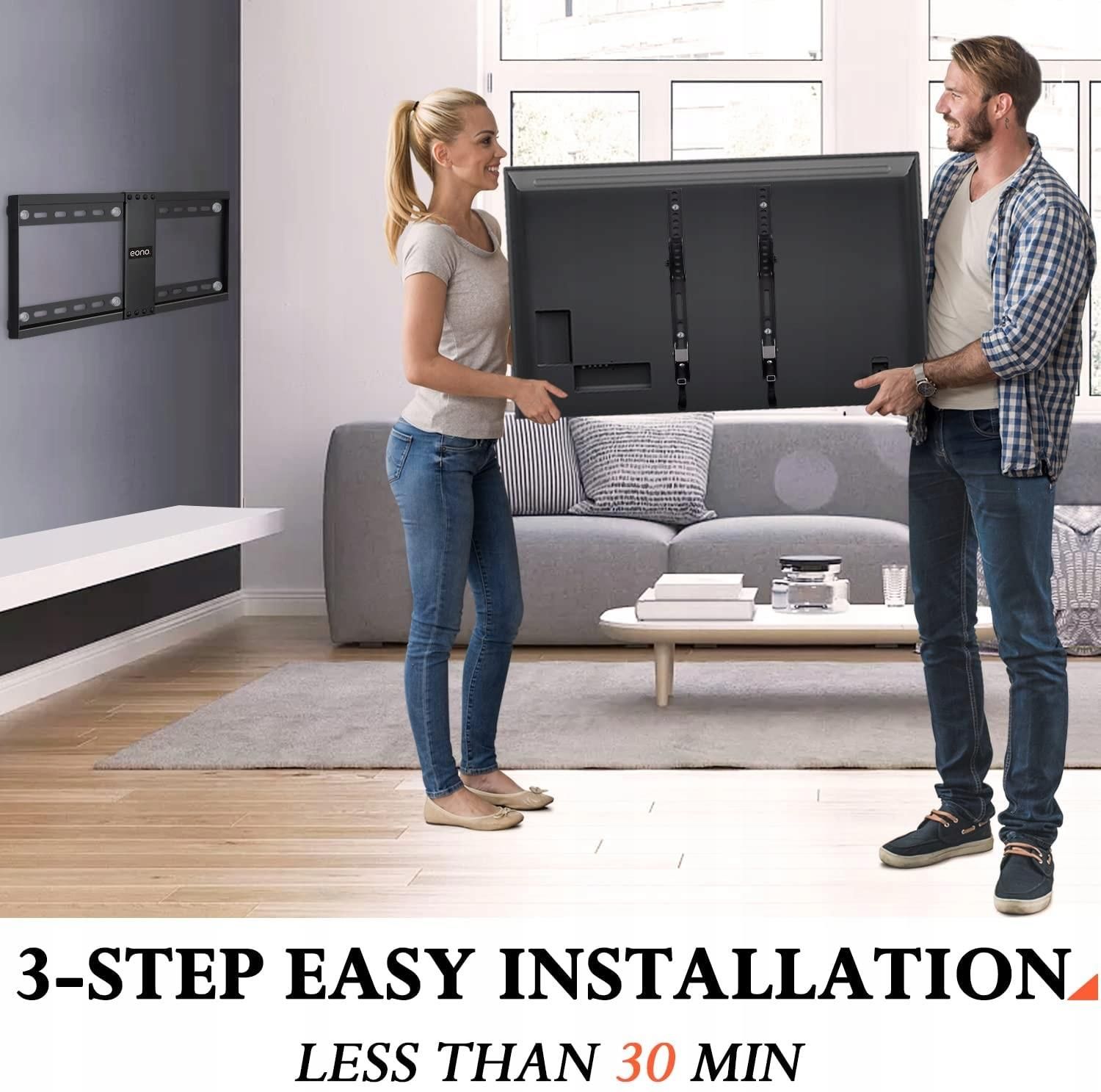 Eono Stały Uchwyt Ścienny Do 60 Kg 37-70 Cali Vesa - Opinie i ceny na Ceneo.pl