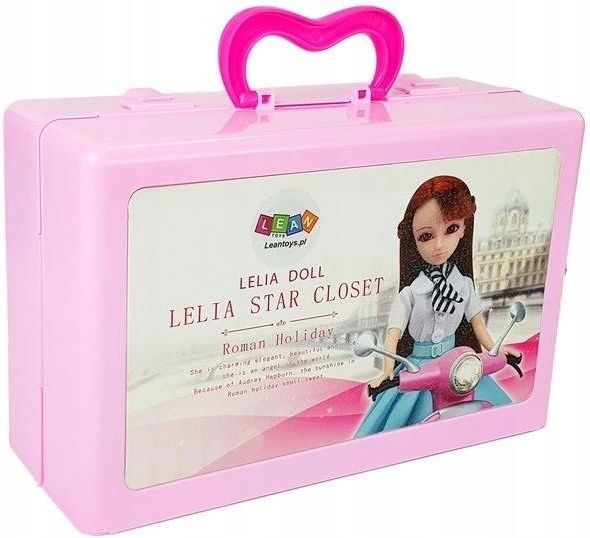 36 Wood Lalka Modelka Garderoba Biżuteria W Walizce Różowa - Ceny i ...