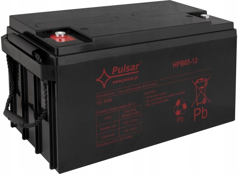 Listwa zasilająca Pulsar Akumulator 65Ah/12V Agm Hpb65-12 (Hpb6512 ...