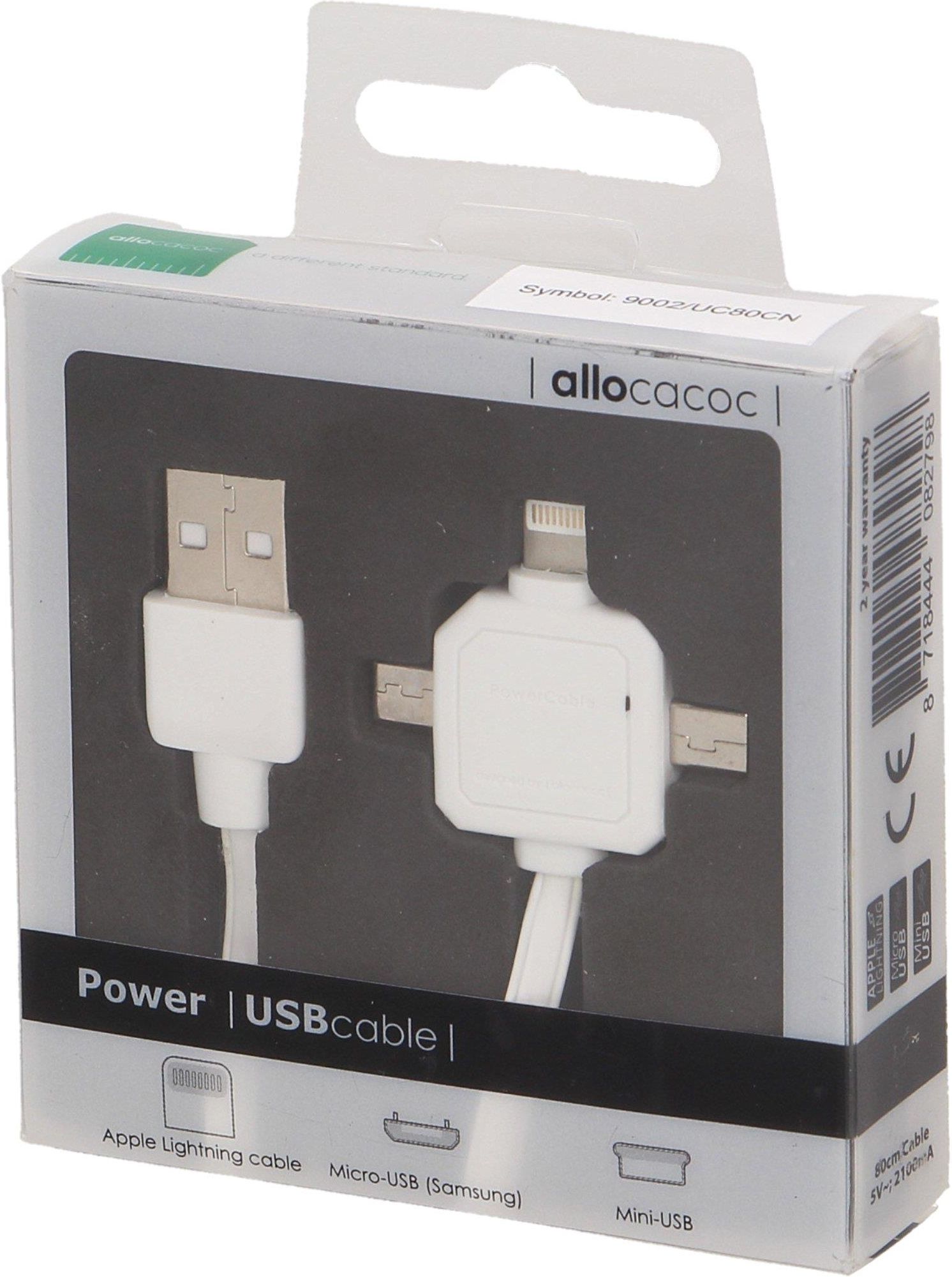 Listwa zasilająca Allocacoc Kabel Do Ładow. Power 3W1 Usb Lightning ...