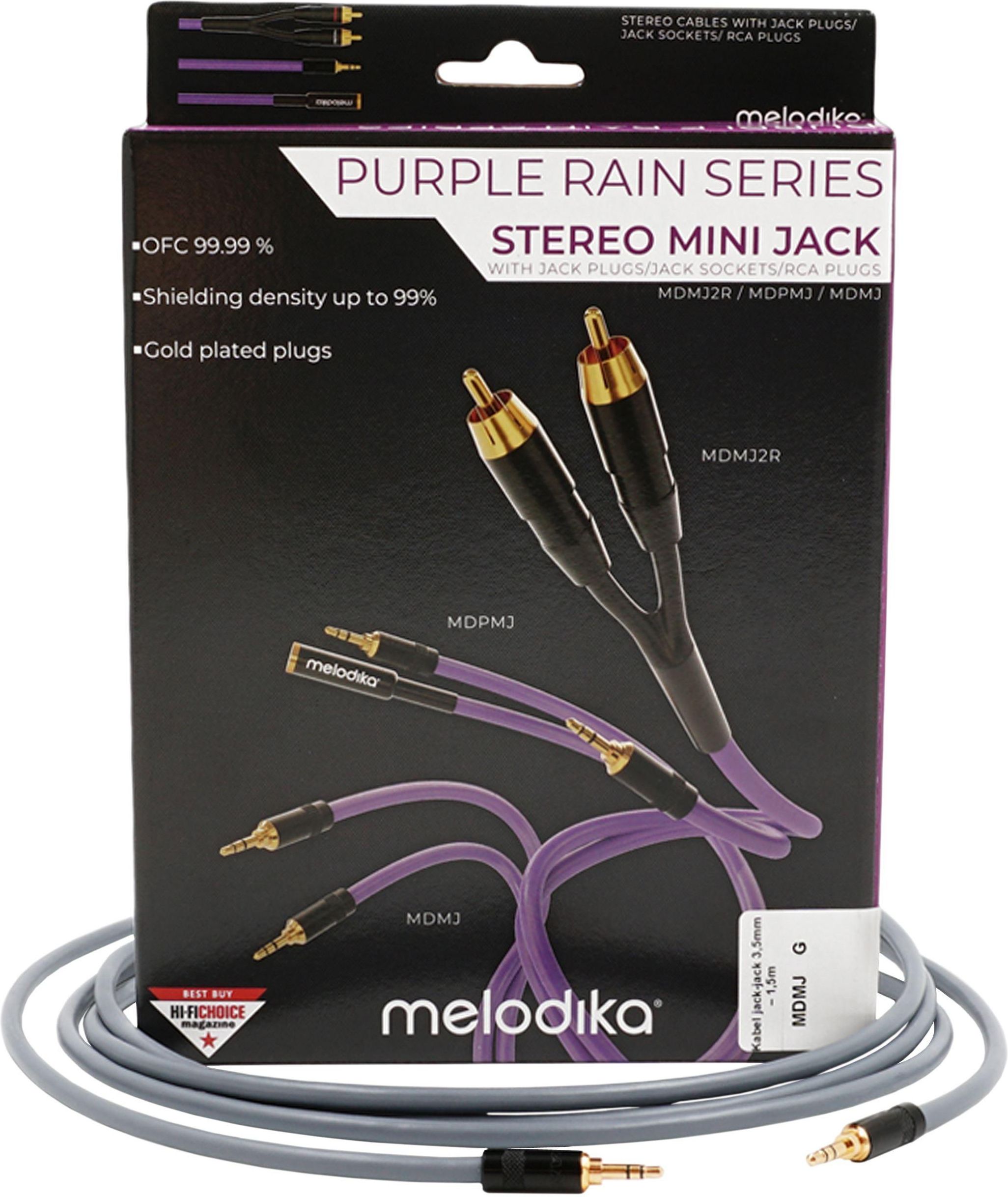 Melodika Kabel Przewód Jack - 3.5Mm Stereo Mdmj80G Gunmetal Edition 8M ...