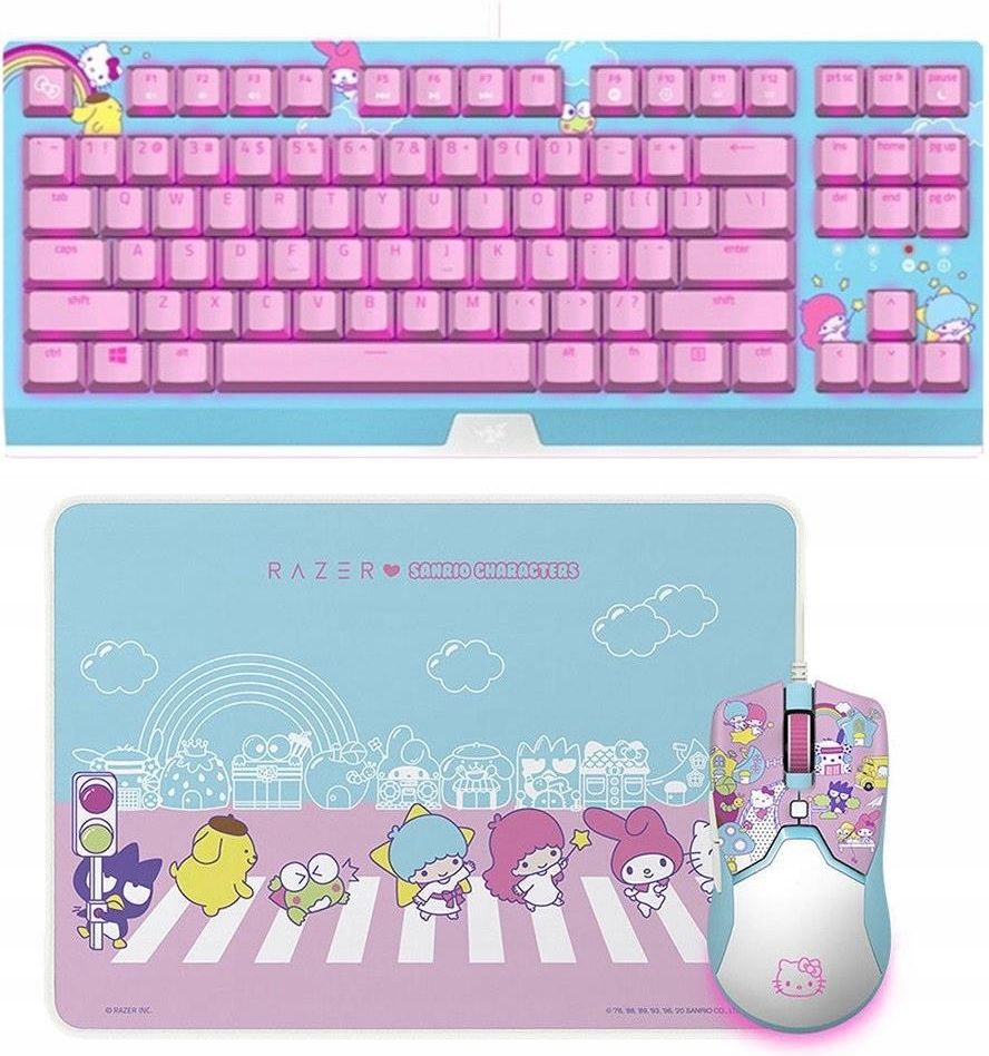 Zestaw klawiatura + mysz 1Byone Zestaw z ą i podkładką Razer Hello ...