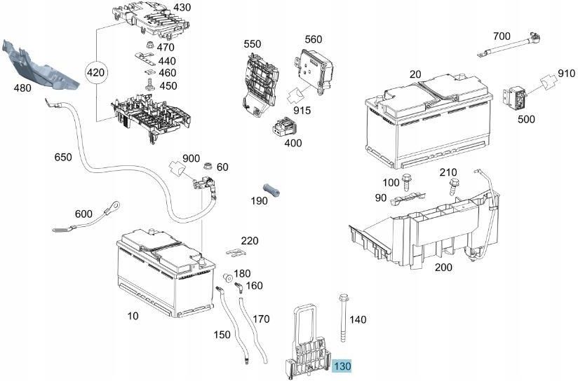 Mercedes-Benz Oe Uchwyt Akumulatora Mercedes Sprinter 906 907 910 ...