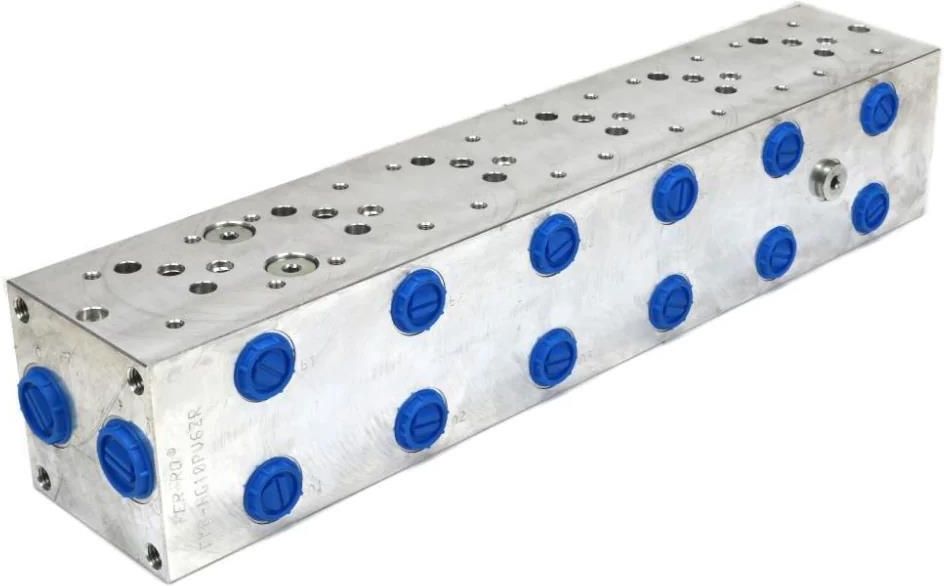 Zychar Płyta NG10 cetop 5- 6 sekcyjna z zaworem przelewowym 50-380 bar ...