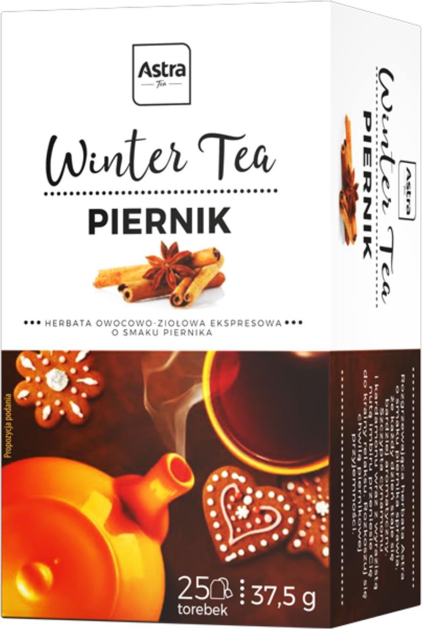 Herbata ASTRA Winter Tea - herbata ekspresowa o smaku piernika, 25 ...