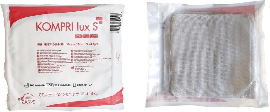 Zarys Kompres Gazowy Jałowy Kompri Lux S 10Cmx10Cm - Opinie i ceny na ...