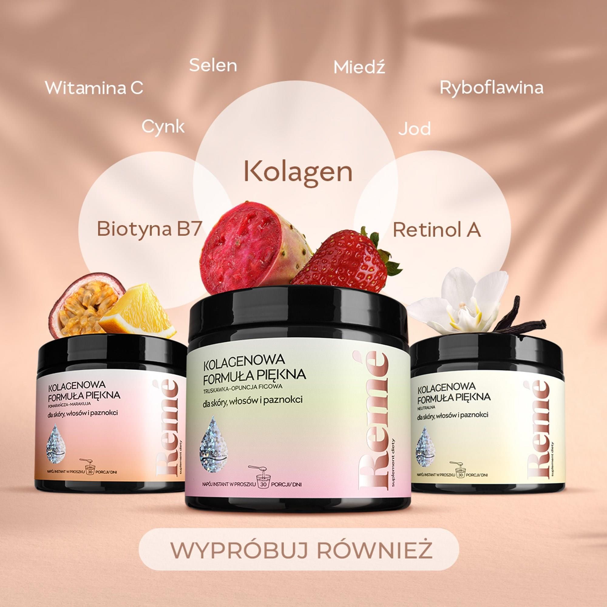 Reme Kolagenowa Formuła Piękna Truskawka 150 g - Opinie i ceny na Ceneo.pl