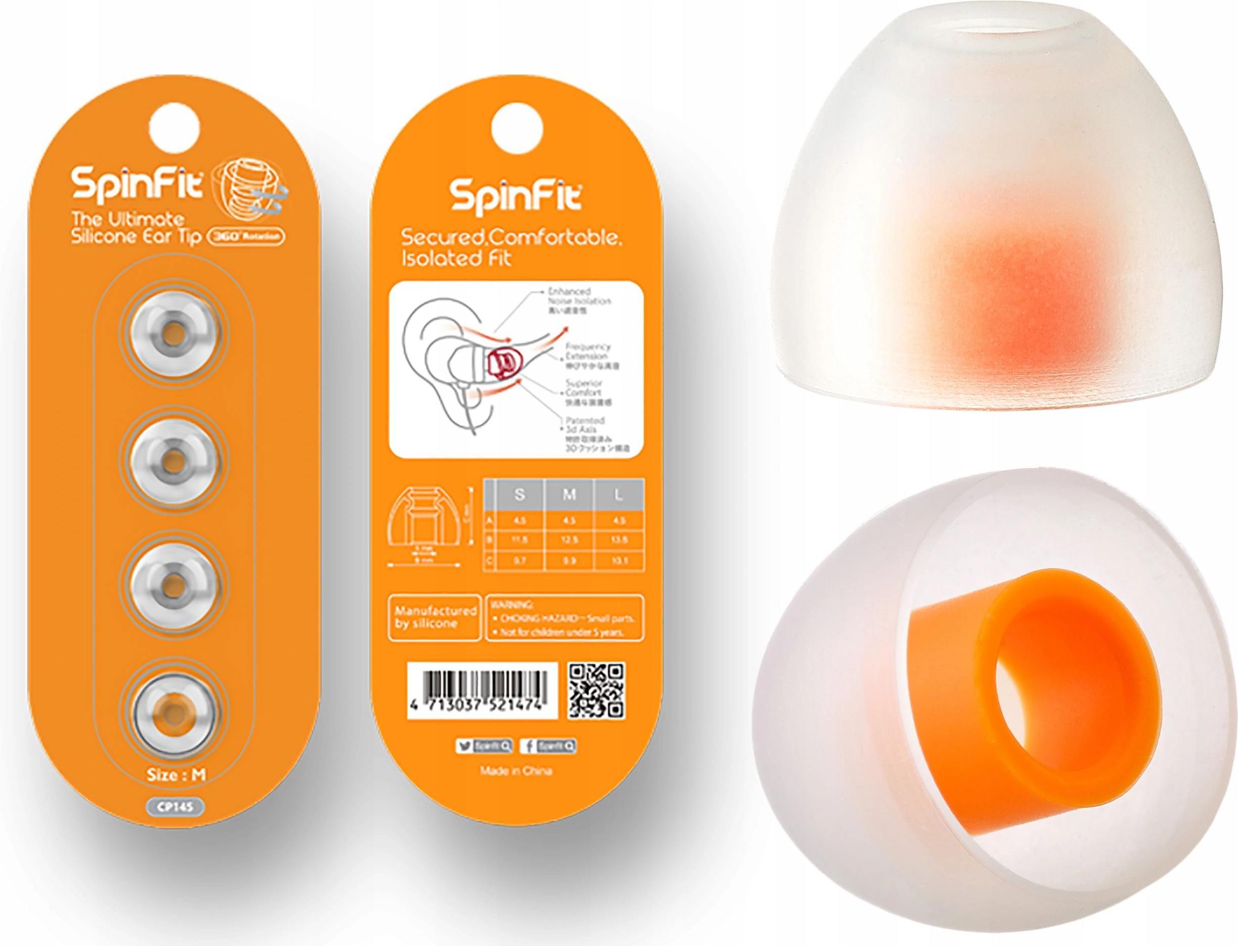 SpinFit CP145-M Profesjonalne Nakładki - 2 Pary ! - opinie i ceny na ...