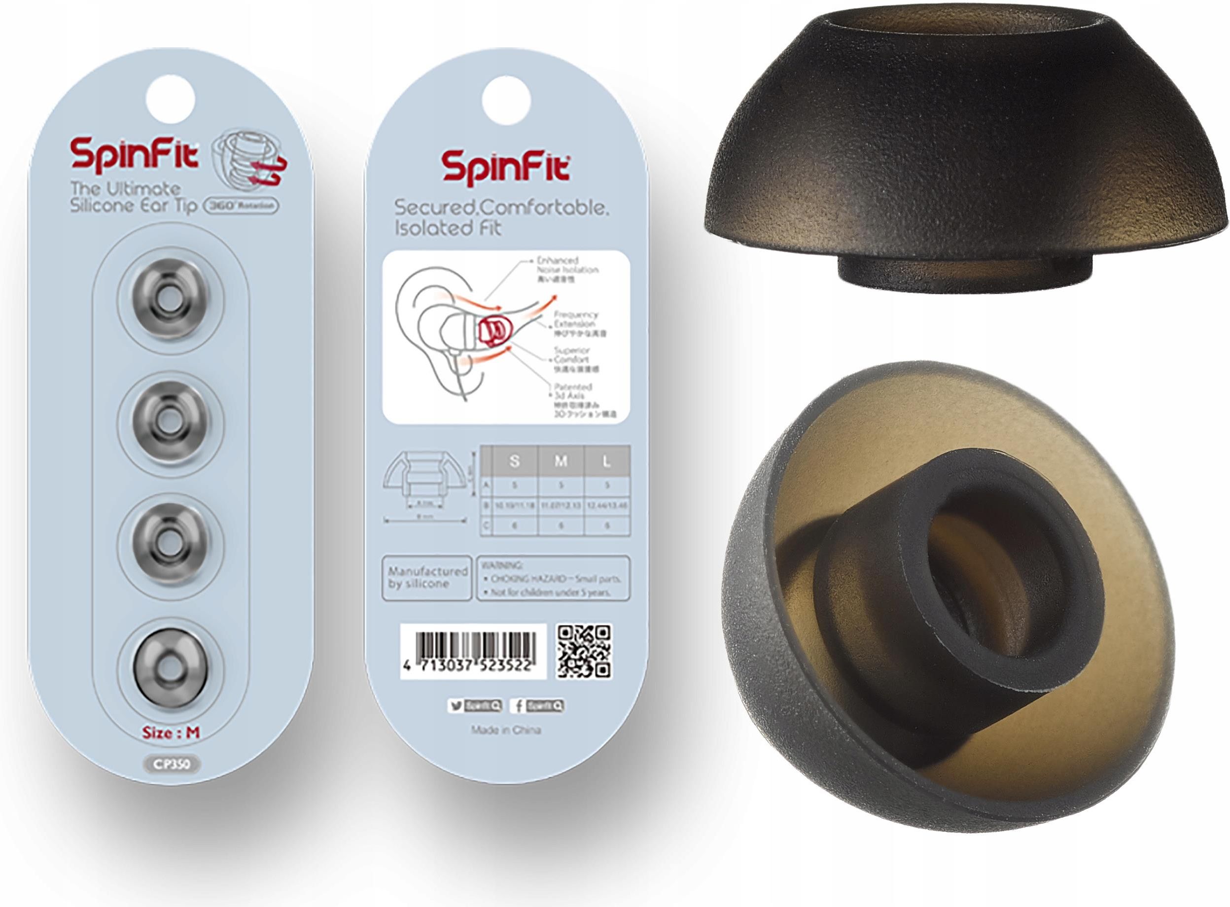 Spinfit Cp350-M Profesjonalne Nakładki - 2 Pary - opinie i ceny na Ceneo.pl