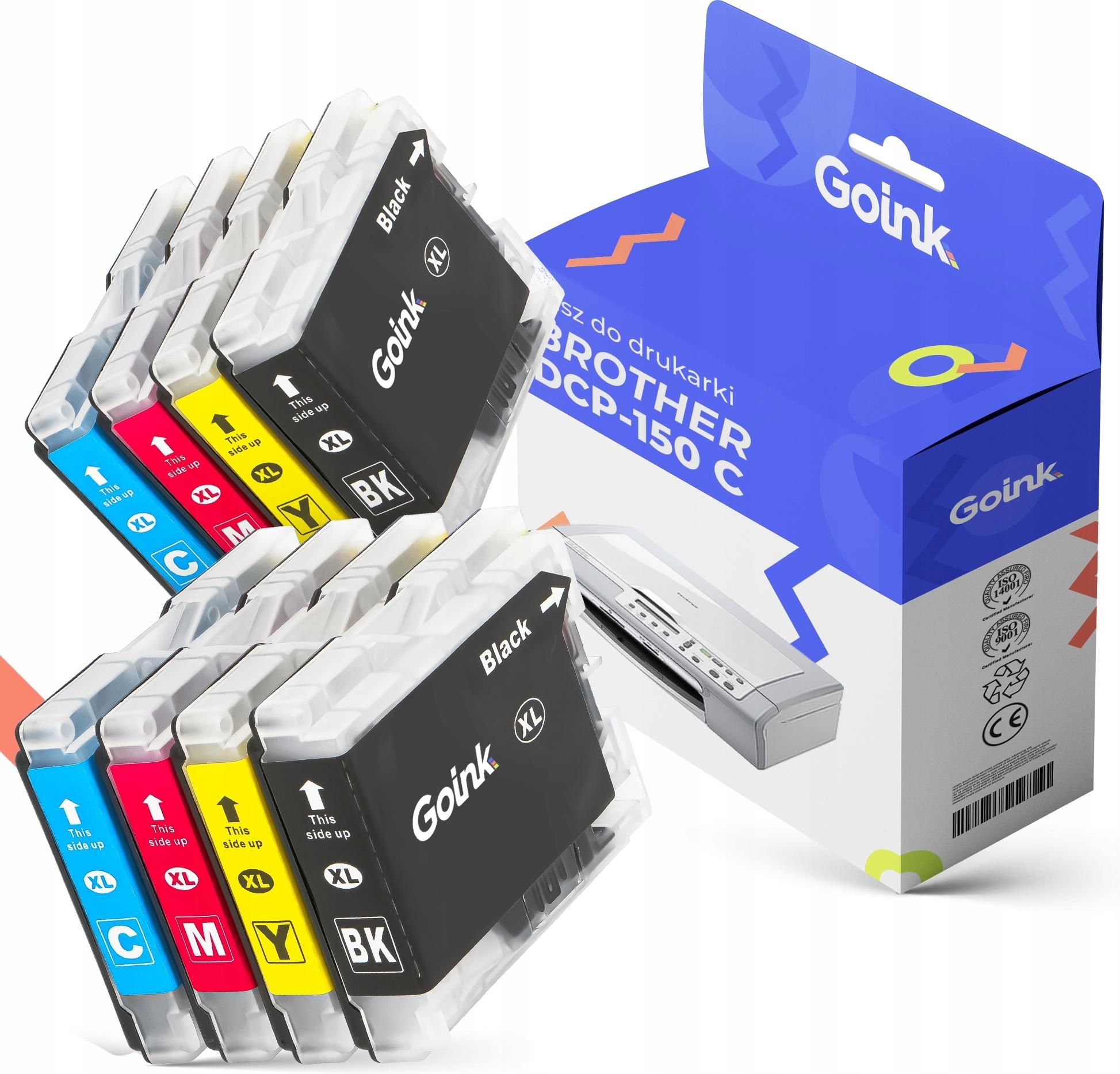 Tusz 8x Tusz do Brother DCP-150 C Cmyk LC970 do drukarki - Opinie i ...