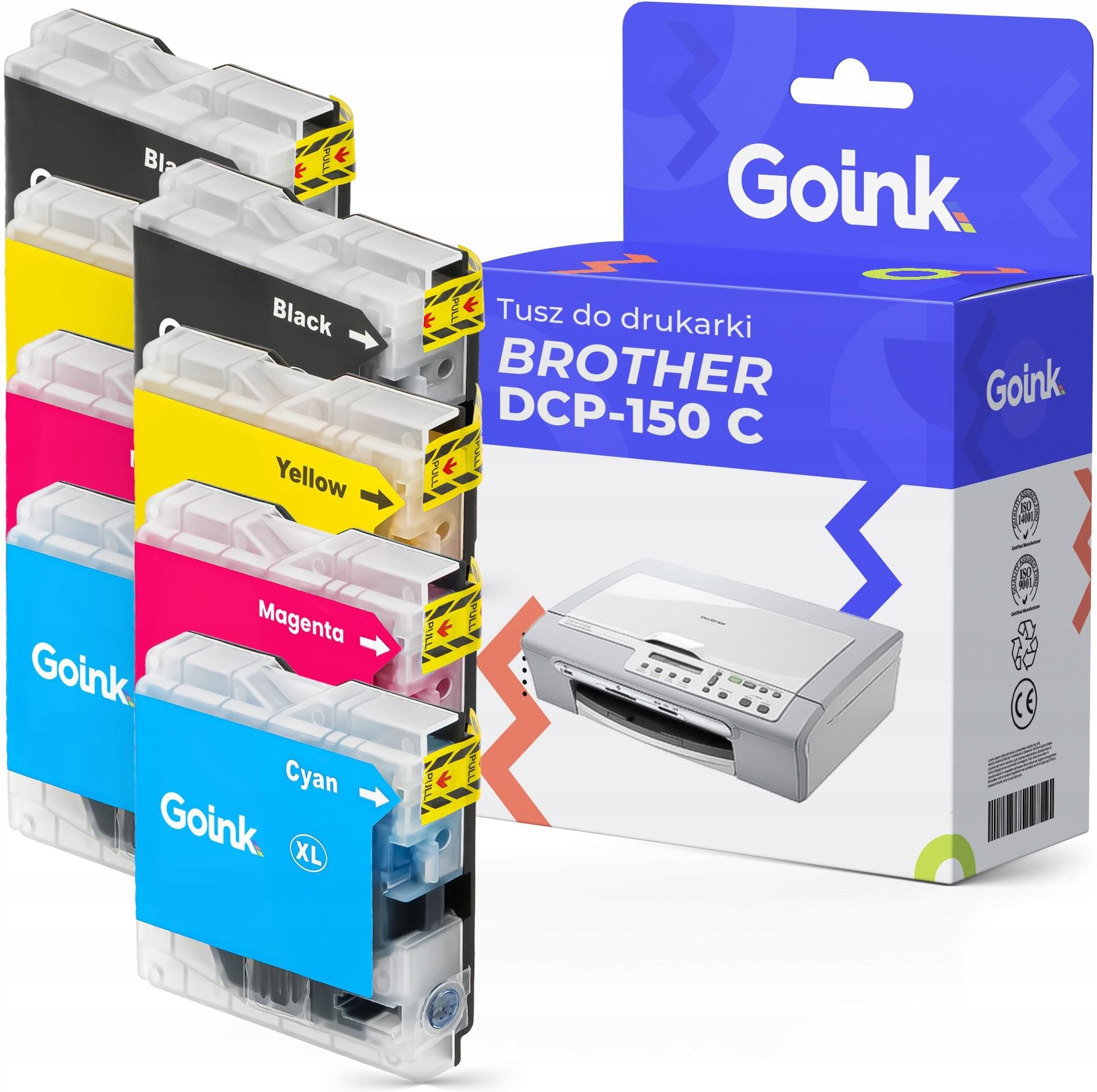Tusz 8x Tusz do Brother DCP-150 C Cmyk LC970 do drukarki - Opinie i ...