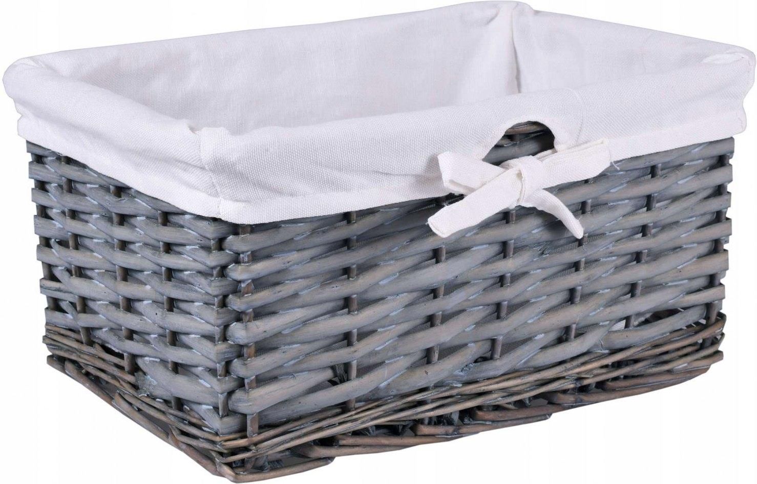Koszyk wiklinowy 30x20x15 - szary - Opinie i atrakcyjne ceny na Ceneo.pl
