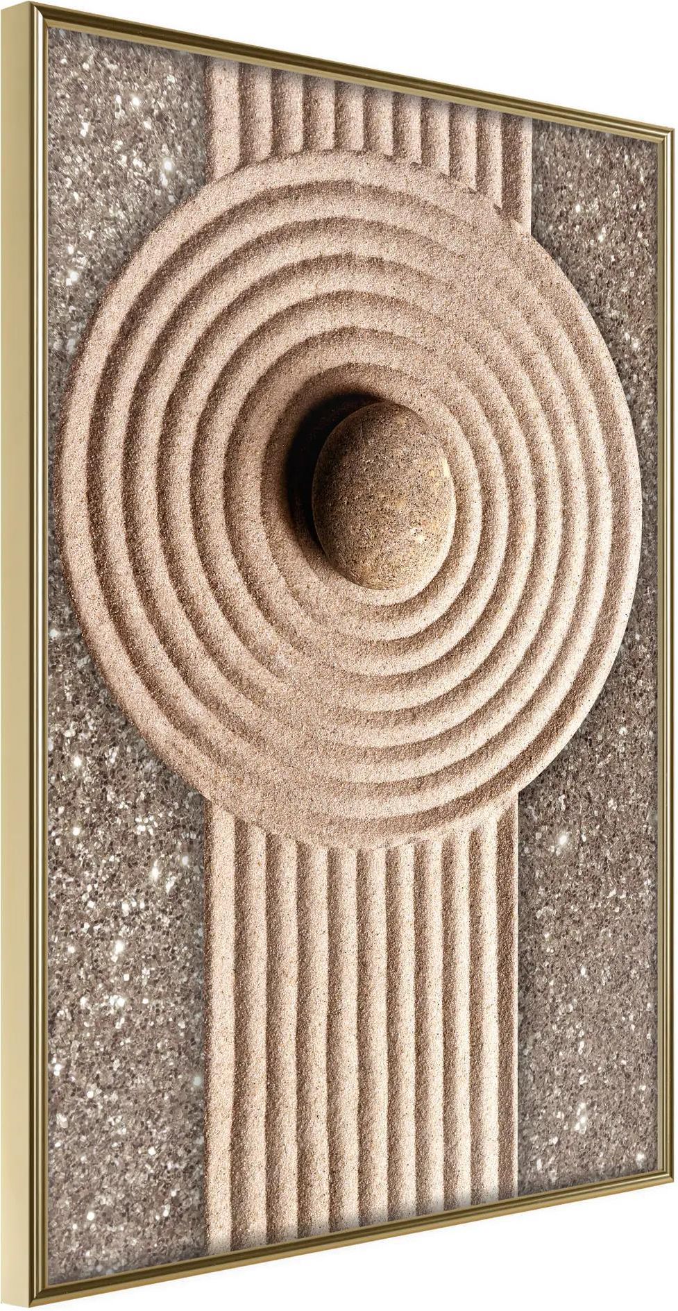 Plakat Piaskowe rondo 40x60 Rama złota - Opinie i atrakcyjne ceny na ...