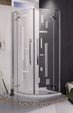 Kabina prysznicowa Roltechnik ELEGANT LINE Półokrągła z dwuskrzydłowymi ...