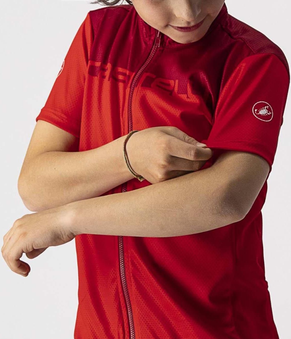 Castelli Koszulka Kolarska Z Krótkim Rękawem Neo Prologo Kids Czerwony ...