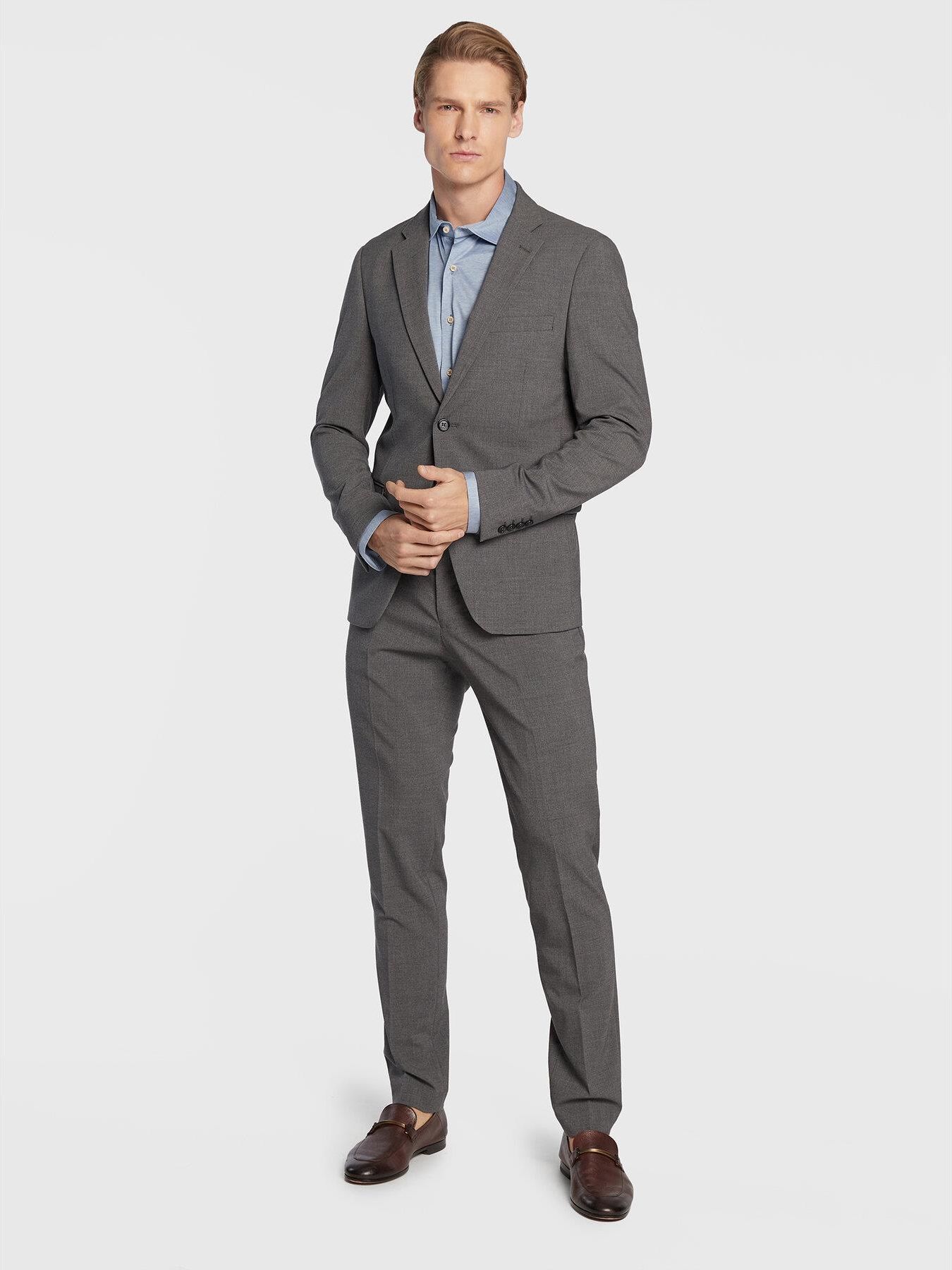 Lindbergh Garnitur 30-61040 Szary Slim Fit - Ceny i opinie - Ceneo.pl