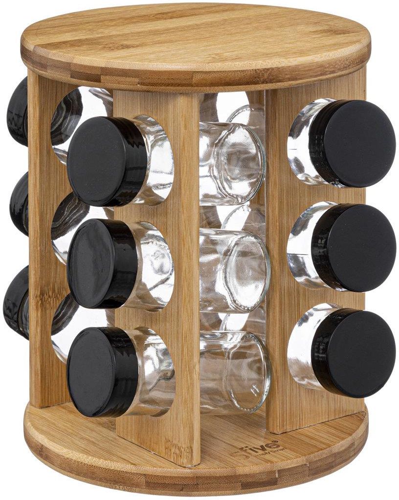 5Five Simply Smart Stojak Obrotowy Na Przyprawy 12 Słoiczków Bambusowy ...