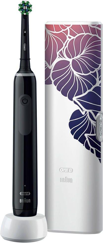 Szczoteczka elektryczna Oral-B Pro 3 3500 Floral Design Edition Czarna - Opinie i ceny na Ceneo.pl