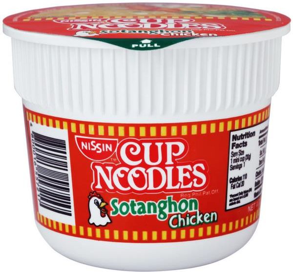 Nissin Original Mini Cup Noodles Zupa Instant Sotanghon Z Kurczakiem ...