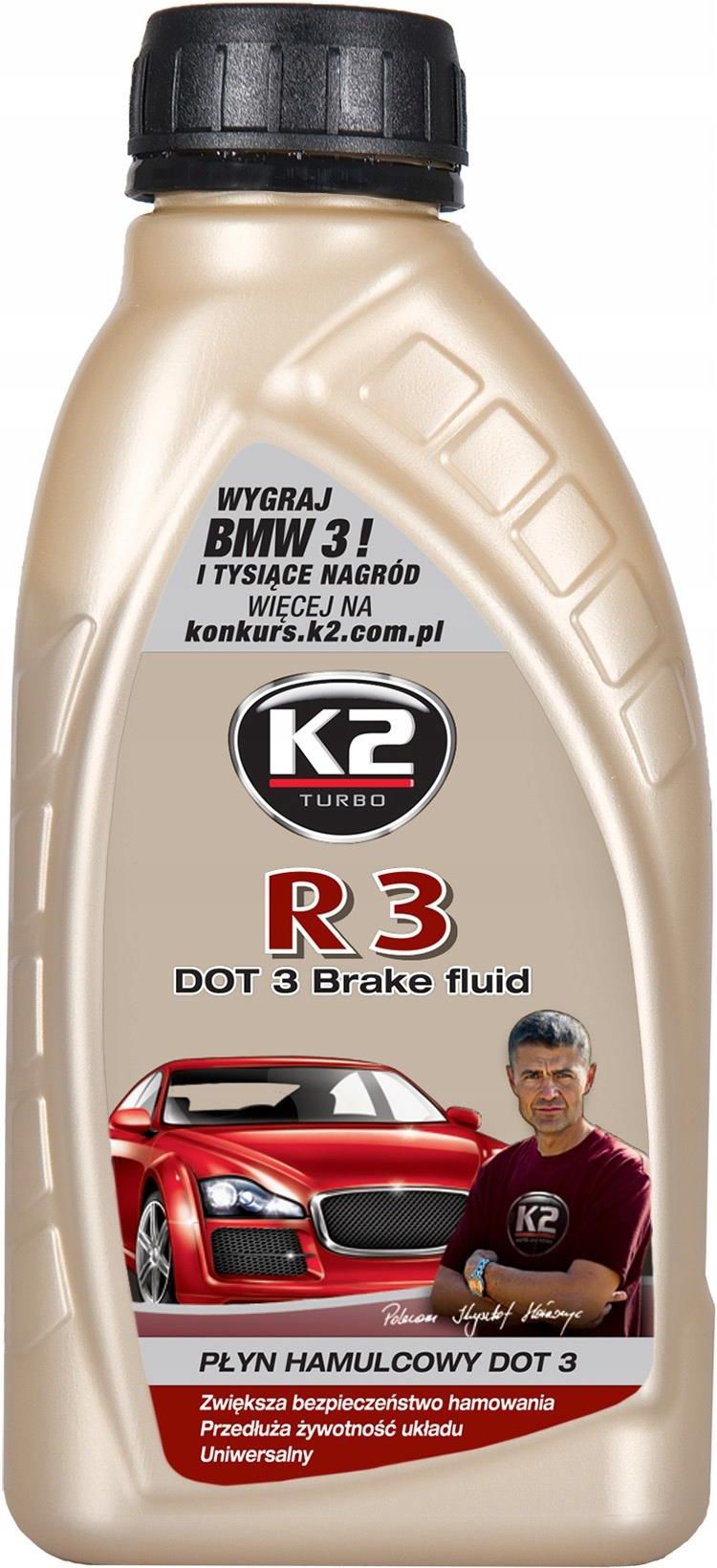 K2 Płyn Hamulcowy Dot3/R3 0.5L - Opinie i ceny na Ceneo.pl