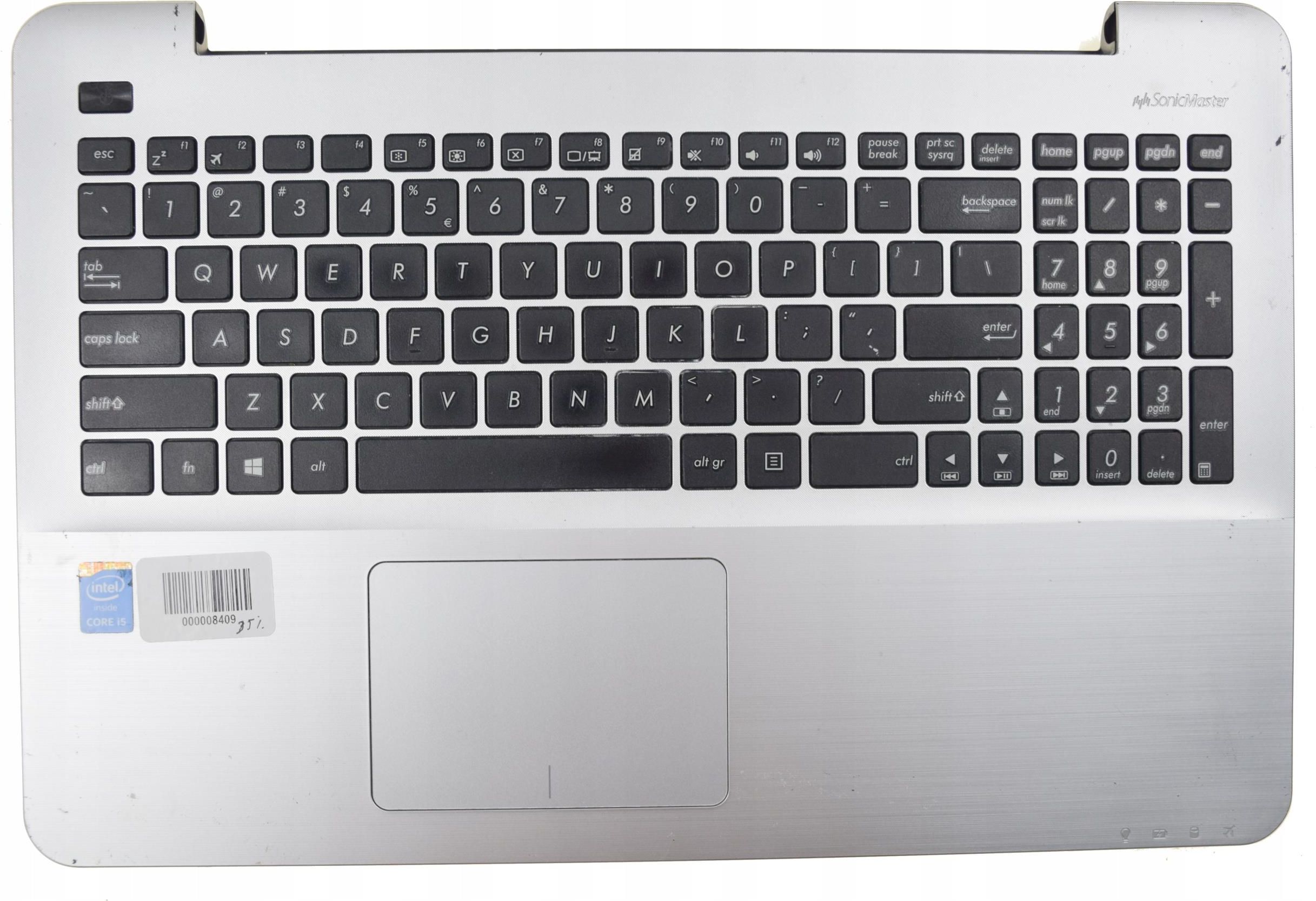Podzespoły do laptopa OBUDOWA PALMESTR TOUCHPAD KLAWIATURA ASUS R556L ...
