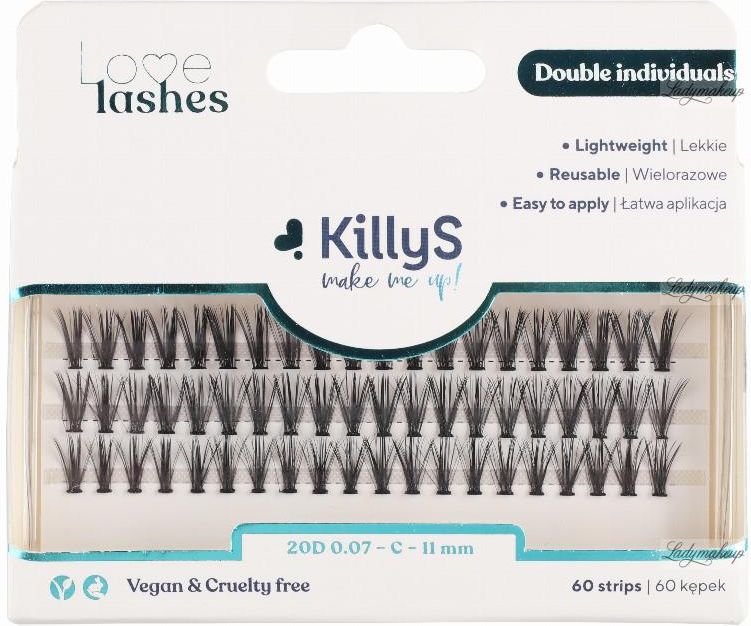 Killys - Love Lashes Double Individuals Kępki Sztucznych Rzęs Mix 8, 10 ...