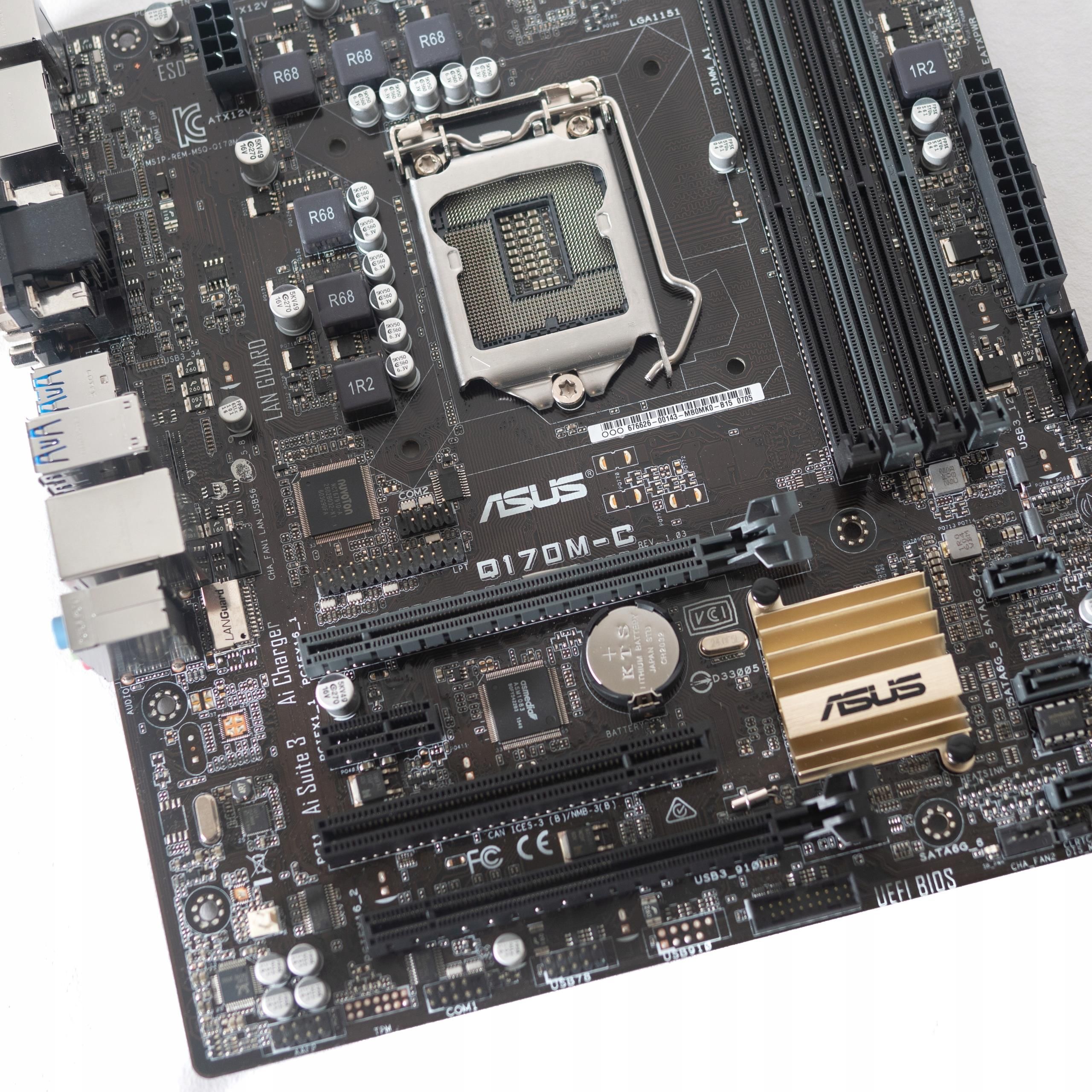 Podzespoły do laptopa ASUS PŁYTA GŁÓWNA Q170M-C S1151 USB 3 PCIE 3.0 (Q170MC) - Opinie i ceny na ...