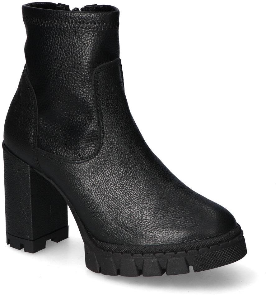 Botki Venetti 1640/2092 Czarne lico - Ceny i opinie - Ceneo.pl