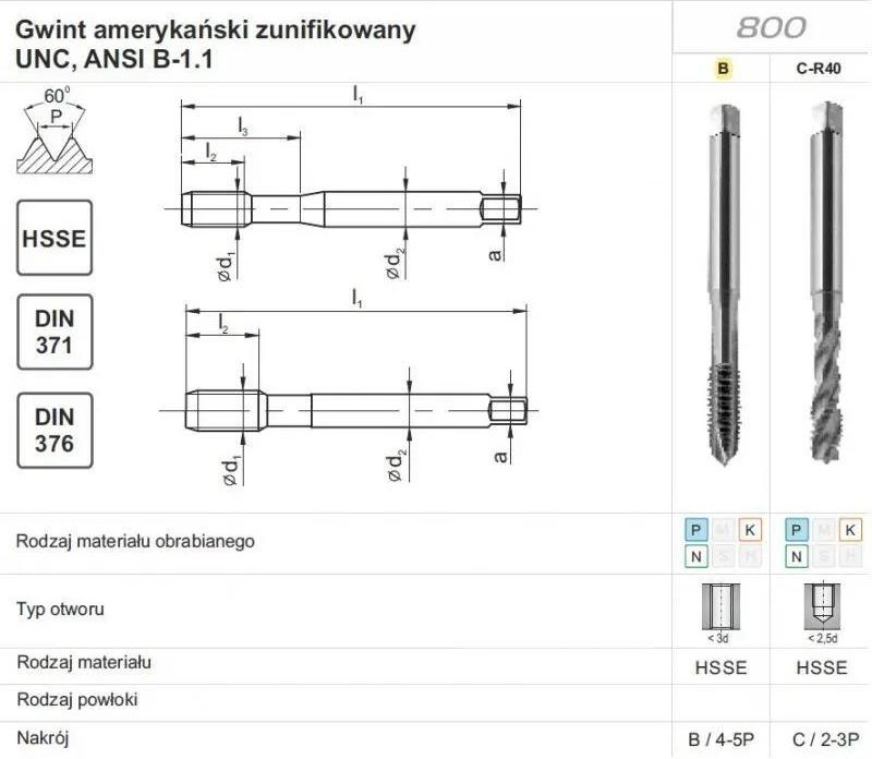 Fanar Gwintownik Unc 3/410 Din376B 2B Hsse 800 D21111014135 - Opinie i ceny na Ceneo.pl