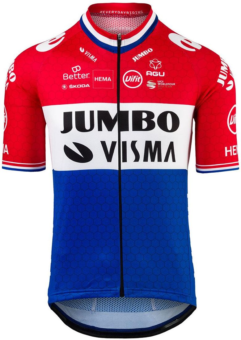 Agu Koszulka Kolarska Jumbo Visma 2021 Czerwony/Niebieski/Biały 2Xl ...
