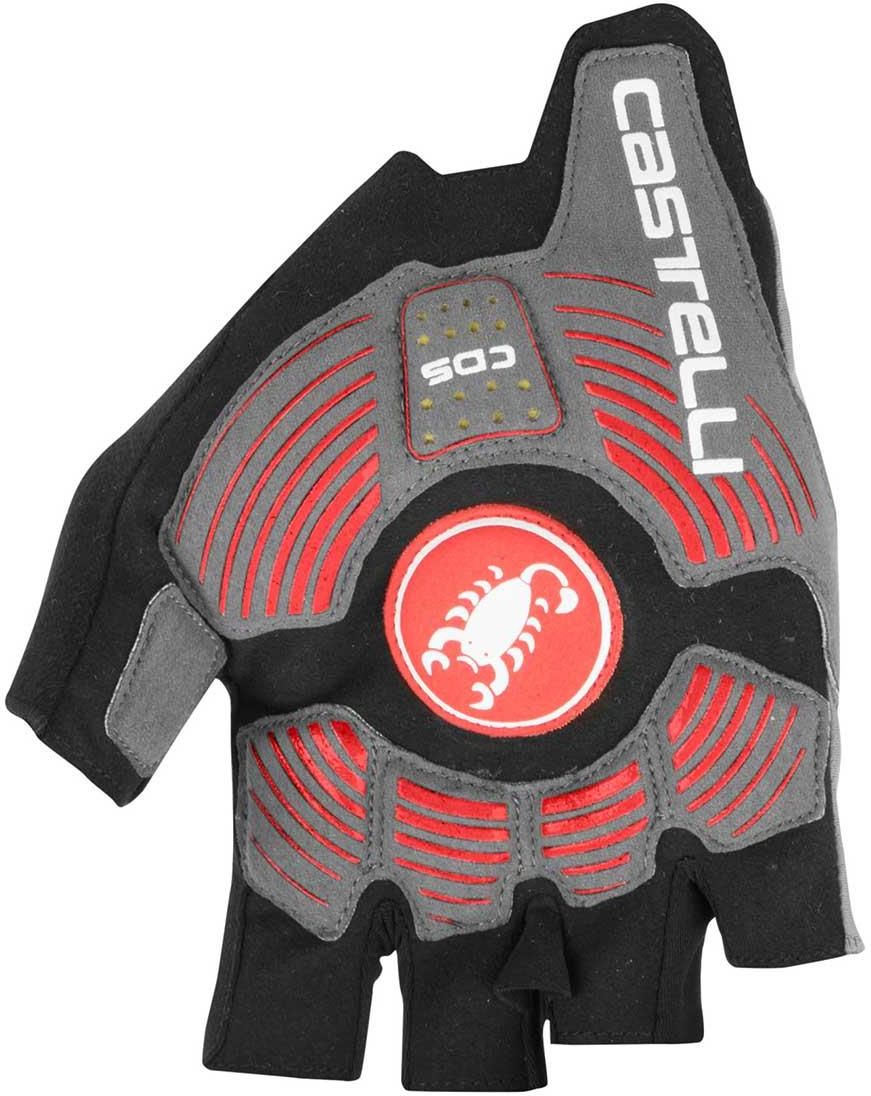 Castelli Z Krótkimi Palcami Rosso Corsa Espresso Czarny/Czerwony L ...