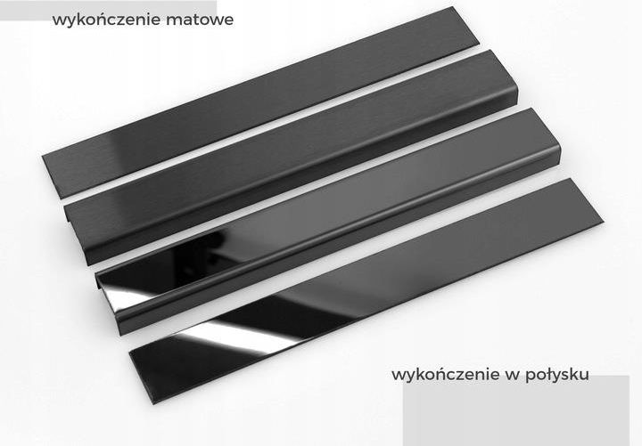 Płytki Szklane Mozaiki Kątownik Narożnik Metalowy Czarny Mat 2x2cm ...