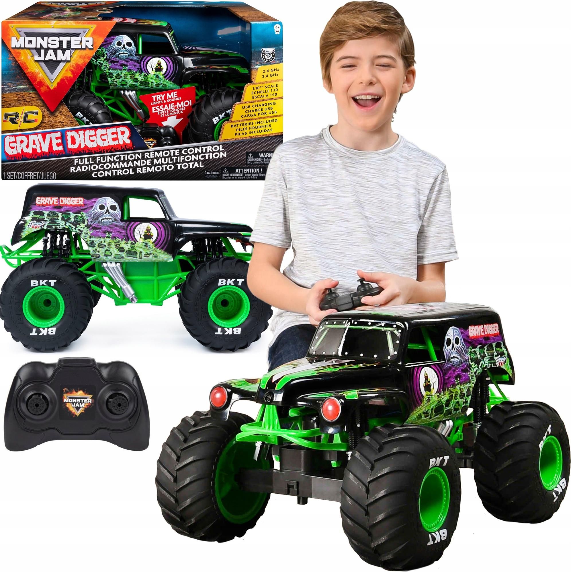 Spin Master Monster Jam Grave Digger Wielki Zdalnie Sterowany - Ceny i ...