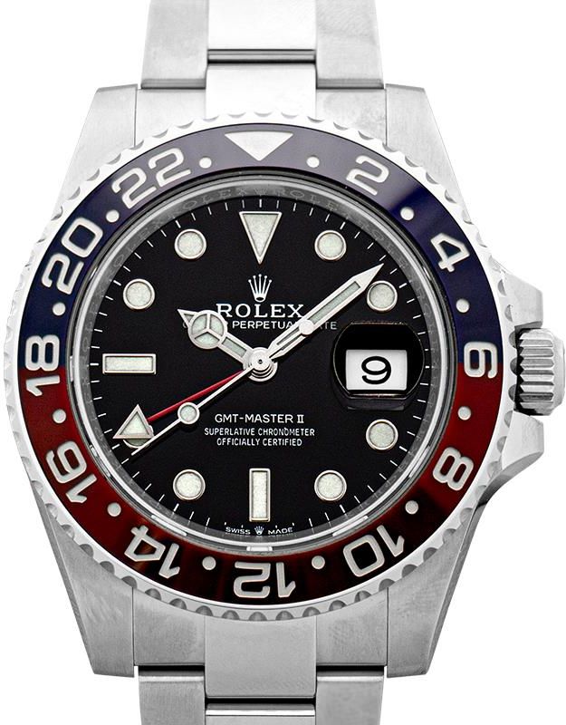 Rolex GMT Master II Pepsi Blue and Red Bezel Automatic Black Dial ...