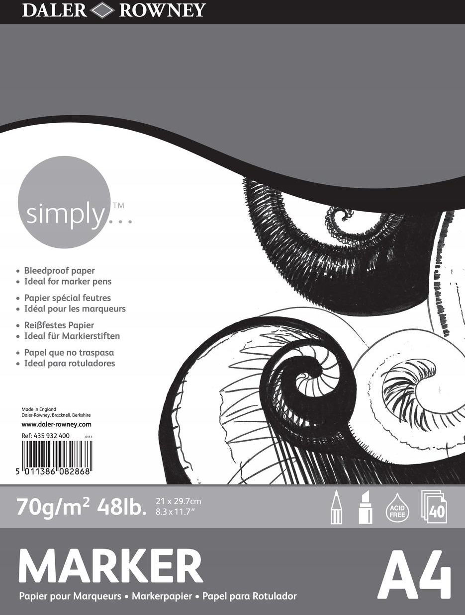 Daler-Rowney Blok Simply A4 Marker Pad 40 Ark. 70G - Ceny i opinie ...