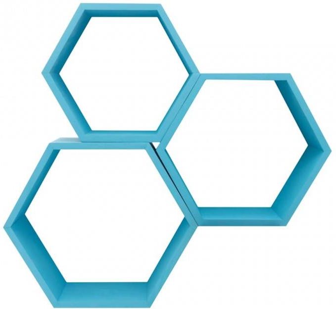 Roby Wood Pólki Hexagon 3W1 Wody Oceanu Zestaw 3 Szt. Blue - Opinie i ...
