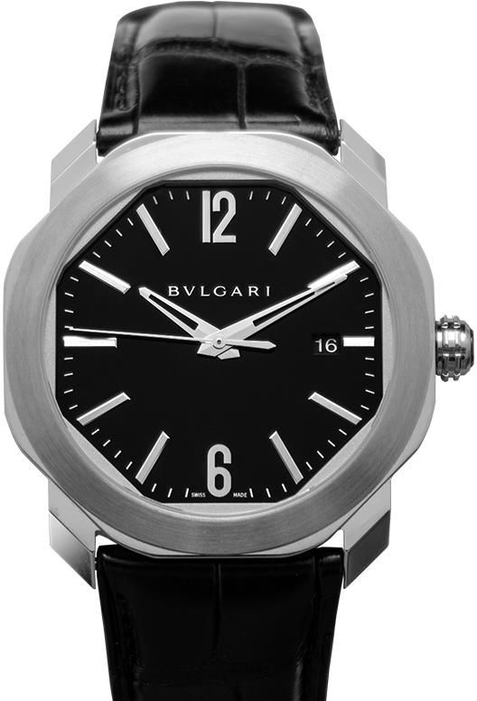Bvlgari Octo Roma Automatic Black Dial Strap 103084 - Zegarki Męskie ...