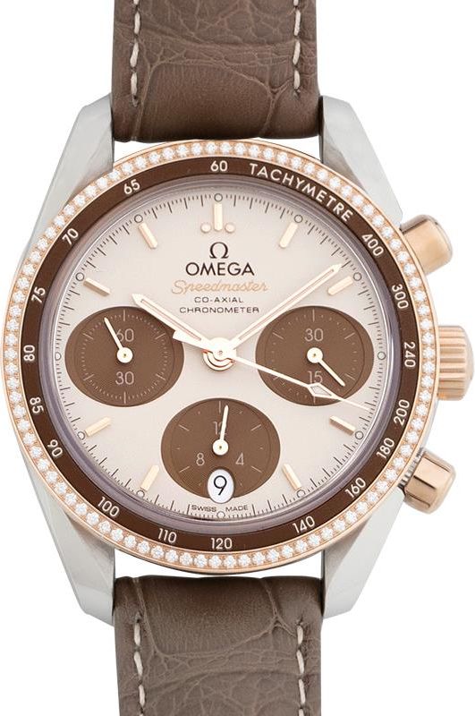 Omega Speedmaster 38 mm Co-Axial Chronograph 38 mm Automatic Brown Dial ...