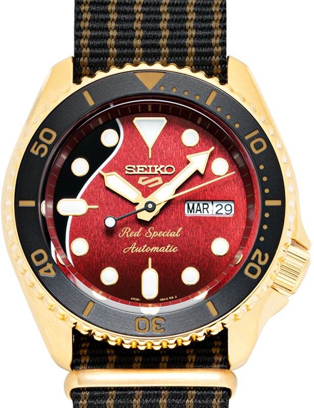 Seiko 5 Sports Automatic Red Dial Stainless Steel SRPH80K1 - Zegarki ...