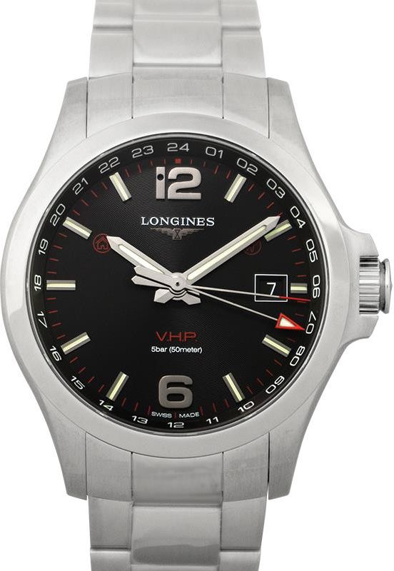 Longines Conquest VHP GMT Quartz Black Dial L37284566 - Zegarki Męskie - Ceny i opinie - Ceneo.pl