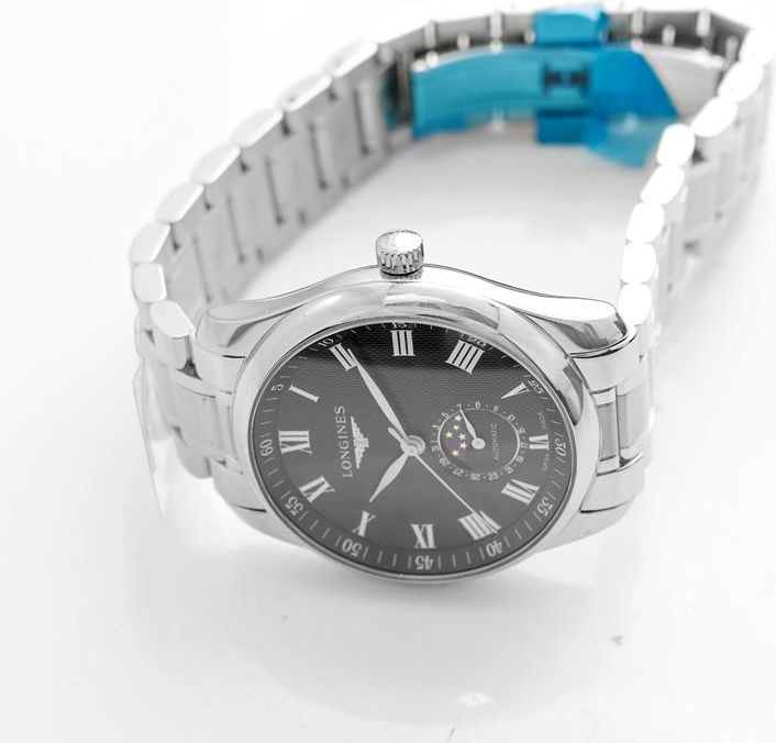 Longines Master Collection Moonphase Automatic Black Dial L29094516 ...