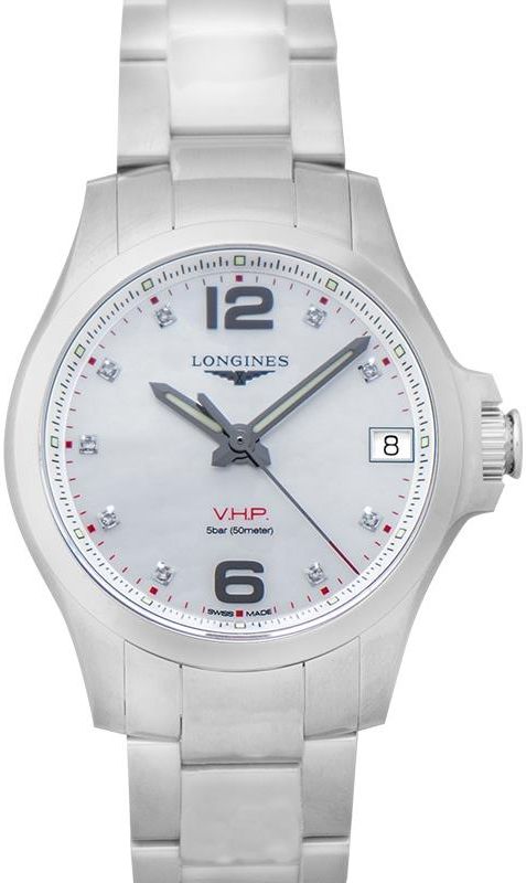 Longines Conquest V.H.P. Quartz White Dial L33164876 - Zegarki Damskie ...