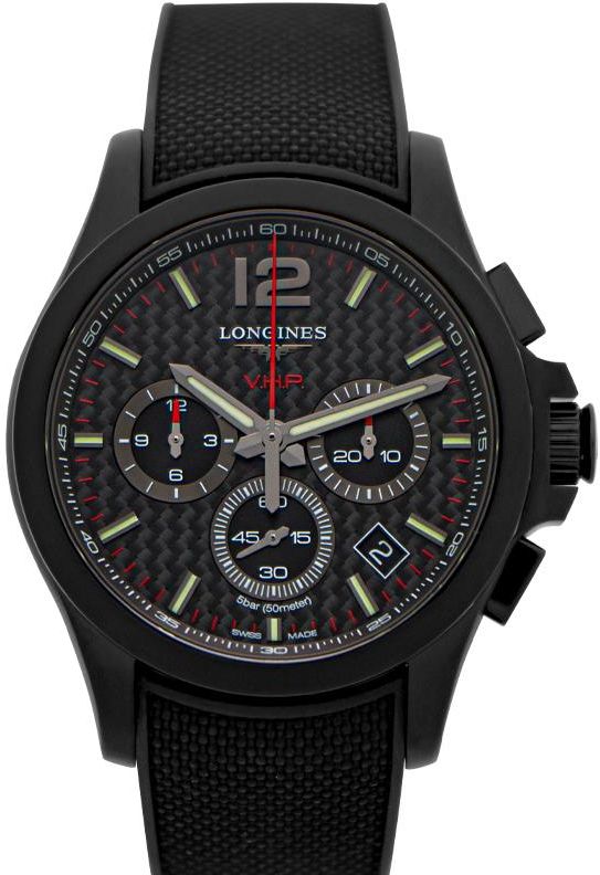Longines Conquest Quartz Carbon Fiber Dial Stainless Steel L37172669 ...