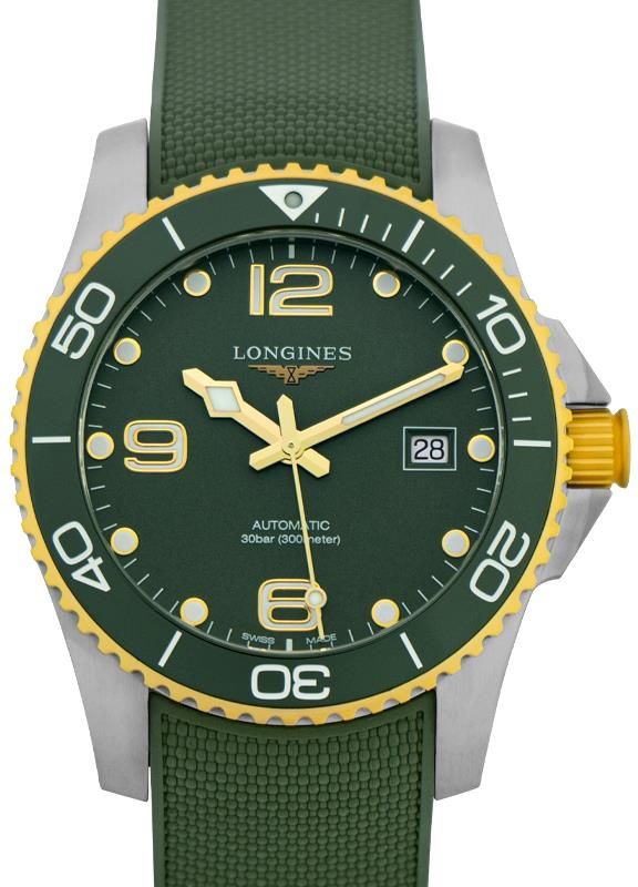 Longines HydroConquest Automatic Green Dial Stainless Steel L37813069 ...