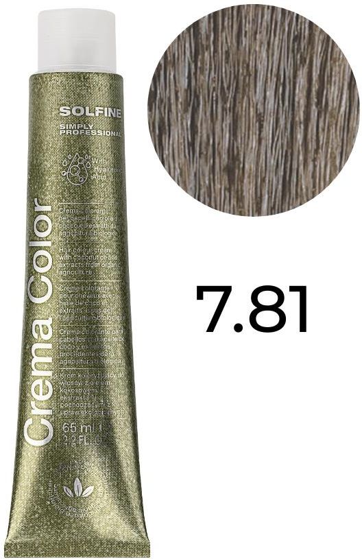 Solfine Farba Crema Color Pearl Ash 7.81 7Pc Popielaty Blond 65Ml ...